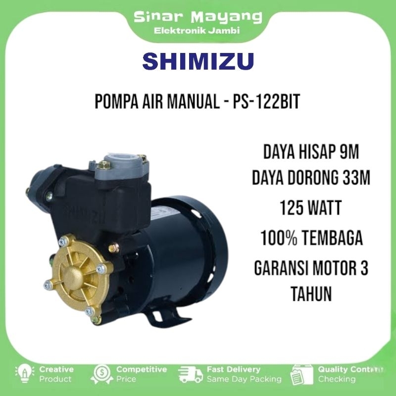 Jual Pompa Air SHIMIZU PL-122BIT/ Pompa Air Manual SHIMIZU/ Garansi Resmi SHIMIZU | Shopee Indonesia