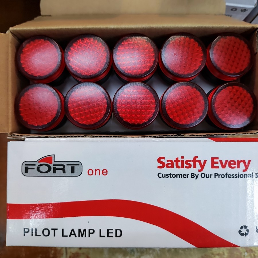 Jual PILOT LAMP LED 220VAC AD22-22DS MERAH KUNING HIJAU 22mm FORT ...