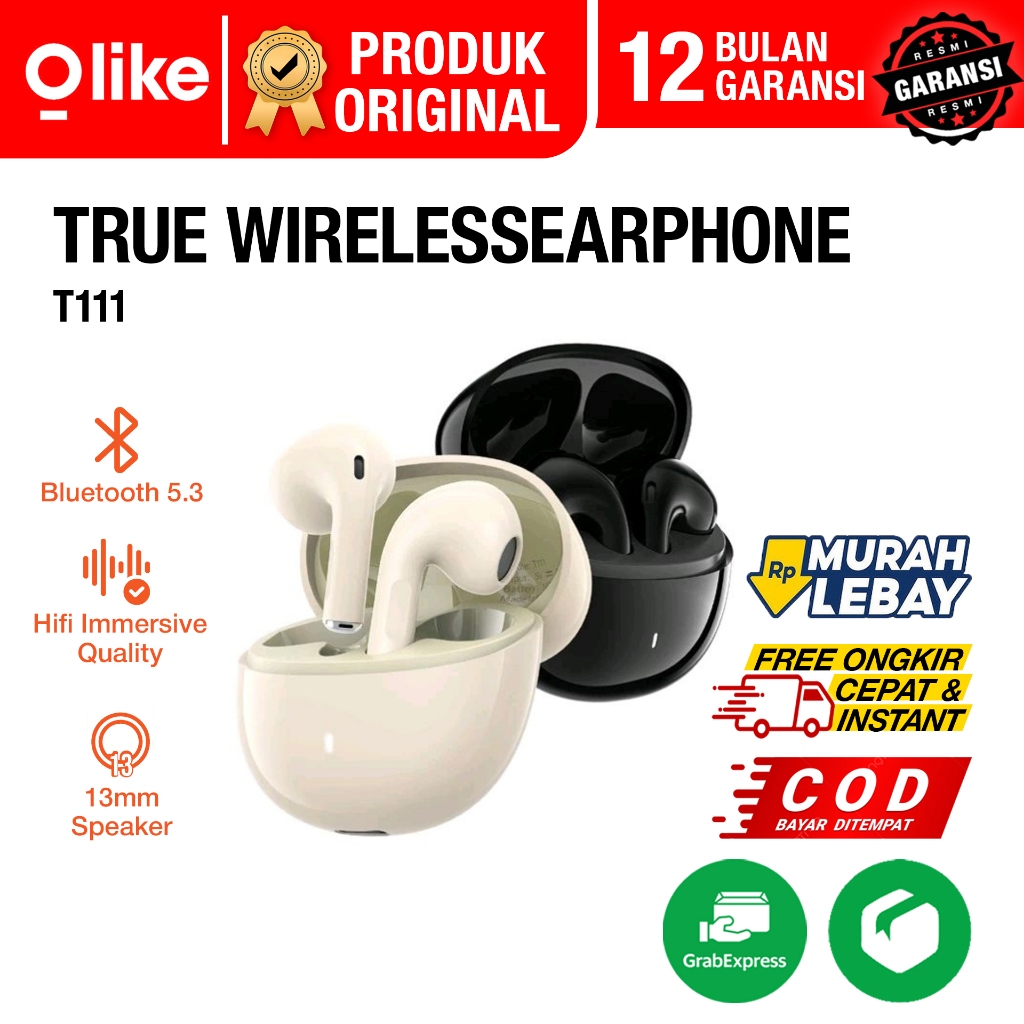Jual Olike T111 TWS | GARANSI RESMI | True Wireless Bluetooth Earphone Earbuds | Shopee Indonesia