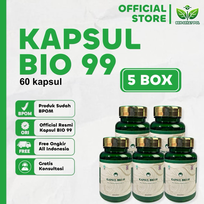 Jual Ben Sehat Pol - Kapsul Bio 99 / Herbal - Isi 60 Kapsul (Paket 5 ...