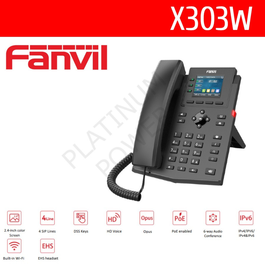 Jual Fanvil X303W - Enterprise Wifi IP Phone [Color and PoE Integrated ...