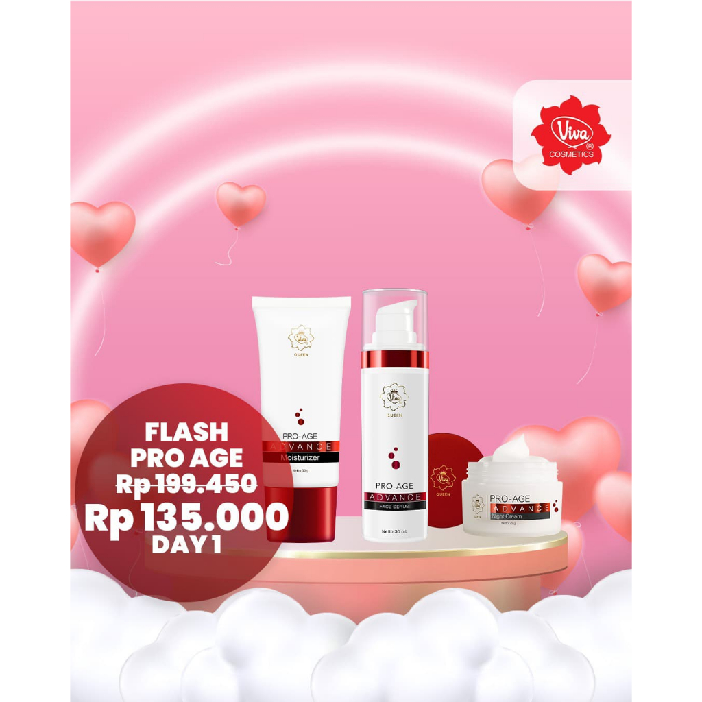 Jual (TANPA POUCH) Daily SKIN BARRIER BOOSTER SET 1 Viva Queen Pro-Age ...
