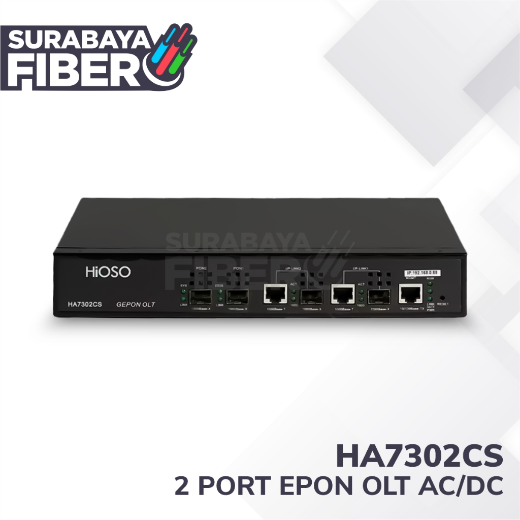 Jual Hioso HA7302CS 2 Port EPON OLT AC/DC - OLT 2 Port Free SFP PX20 ...