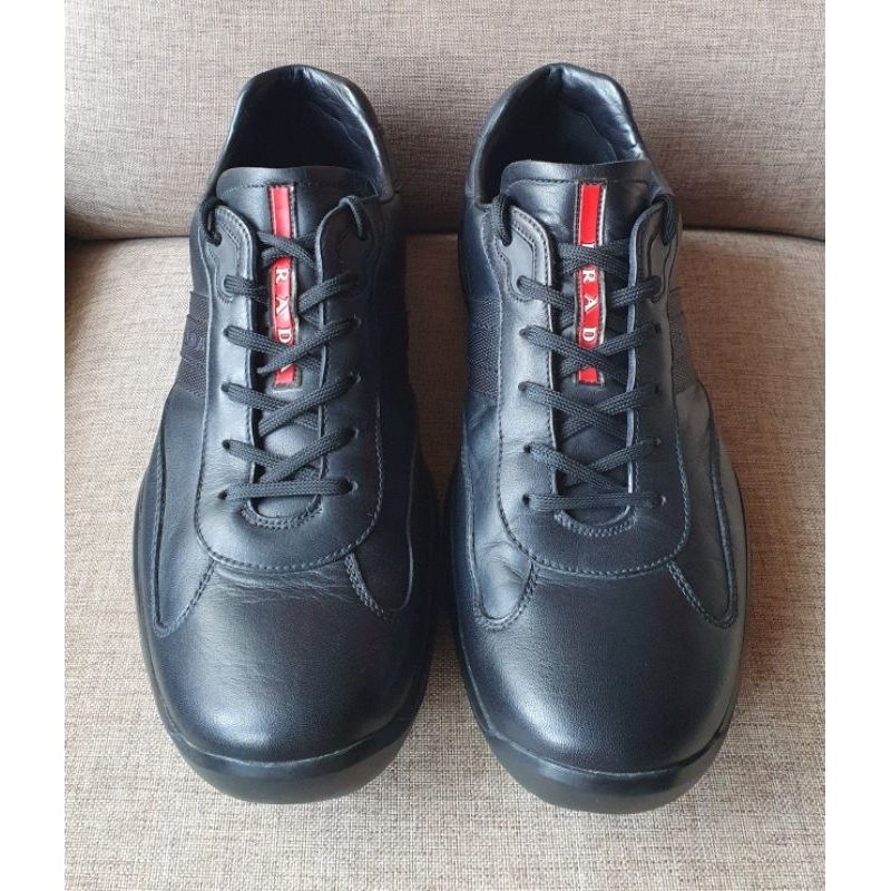 Jual Sepatu Prada America's Cup Nappa Leather Sneakers Authentic ...