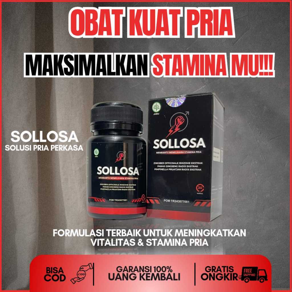 Jual kapsul kuat SOLLOSA penambah stamina pria isi30 kapsul 0bat kuat ...