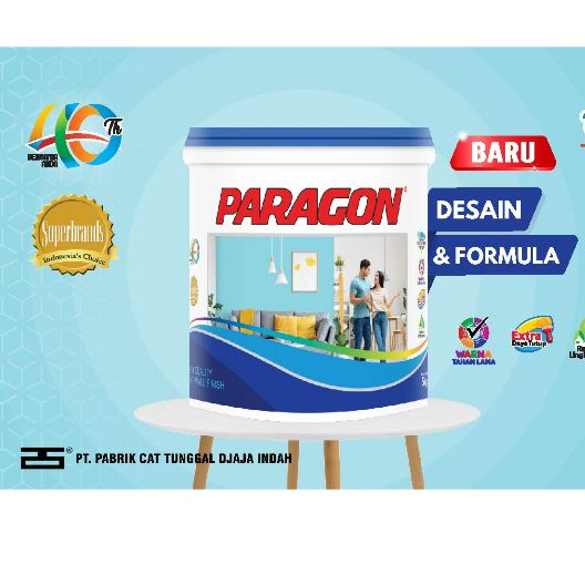 Jual CAT TEMBOK PARAGON MIXING 5 KG WARNA AKSEN | Shopee Indonesia