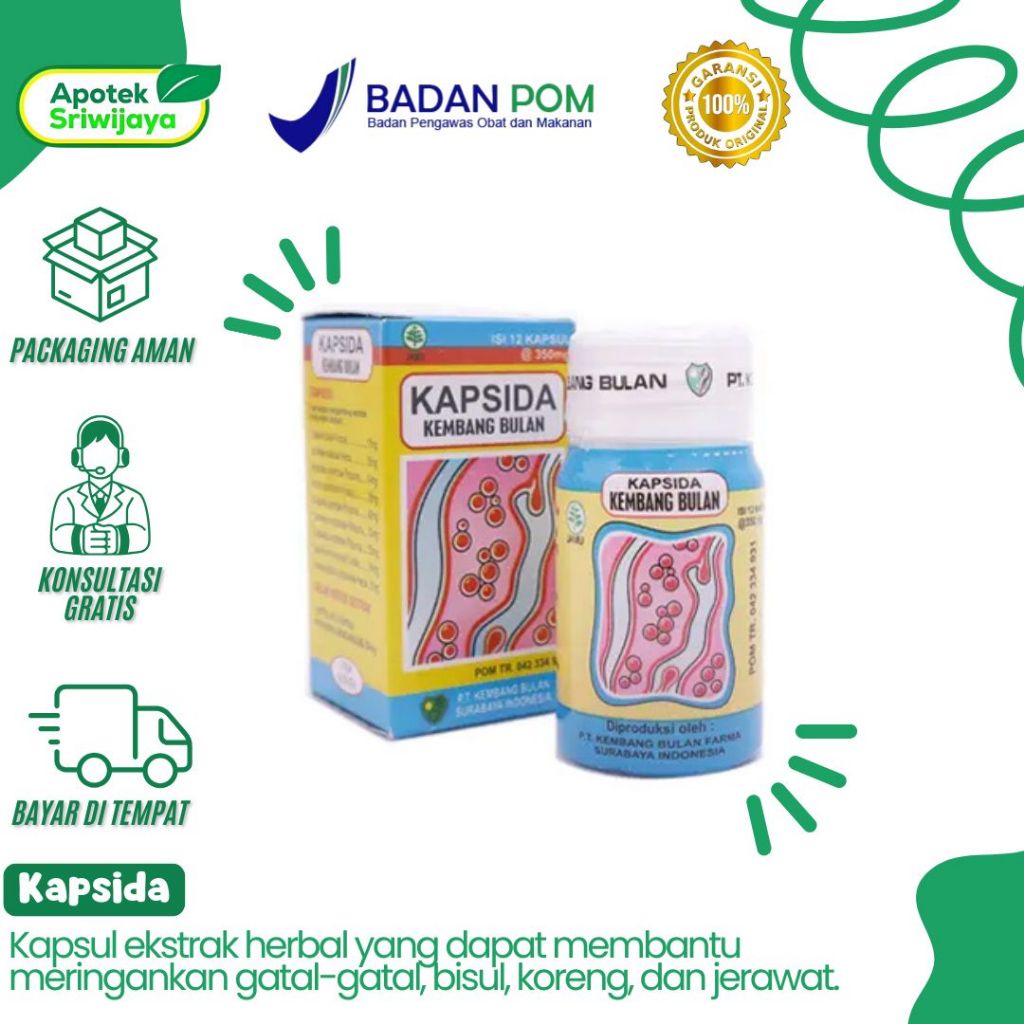 Jual Kapsida Bersih Darah Kembang Bulan 12 Kapsul | Shopee Indonesia