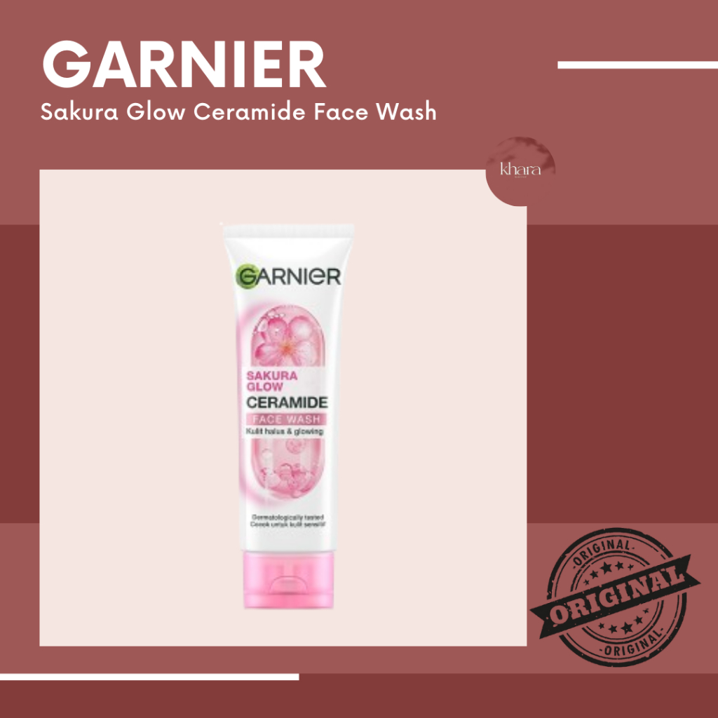 Jual Pencuci Muka Garnier Sakura Glow Ceramide Face Wash ORIGINAL ...