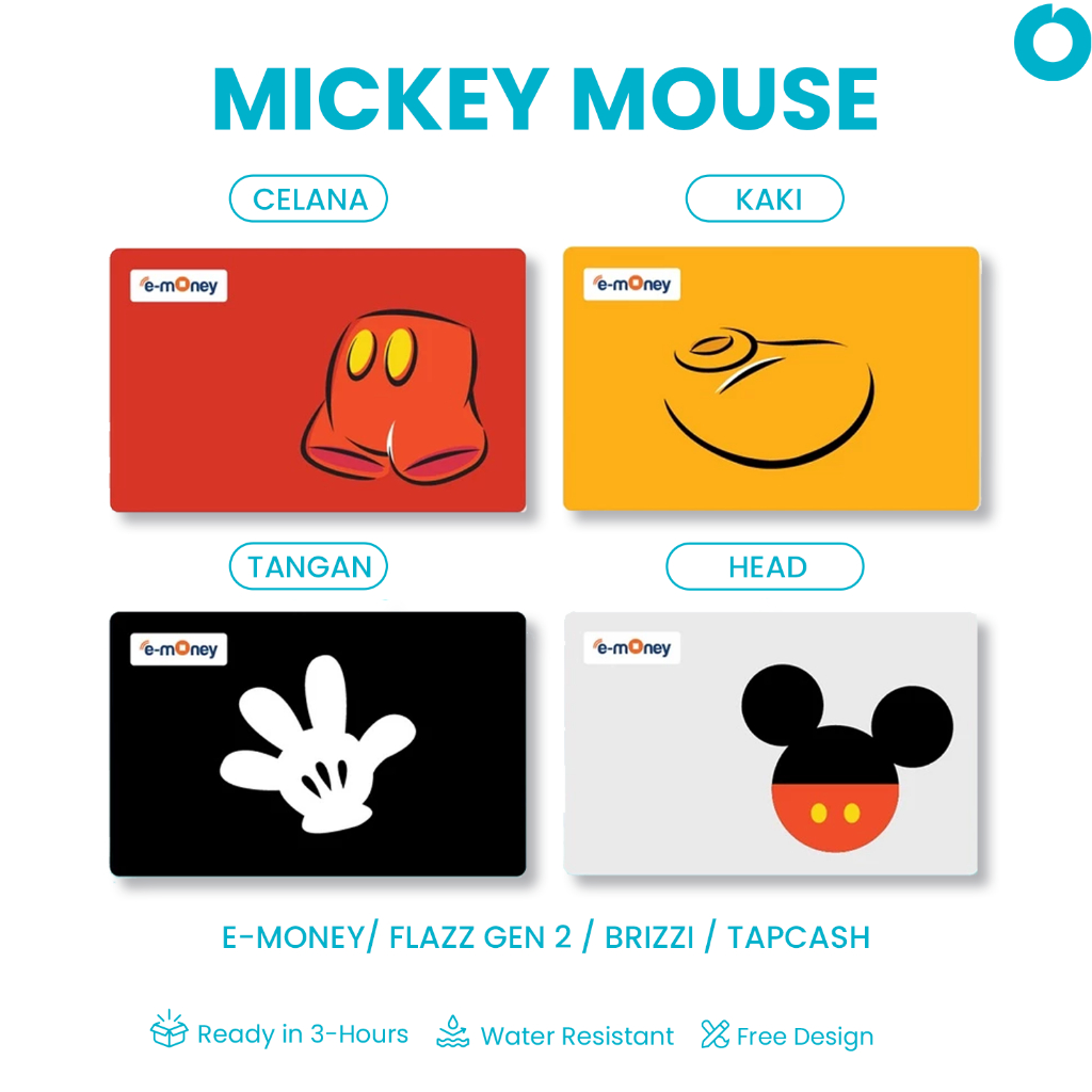 Jual Otello - Kartu Flazz Mickey Mouse Card Flazz BCA Gen 2 Disney ...