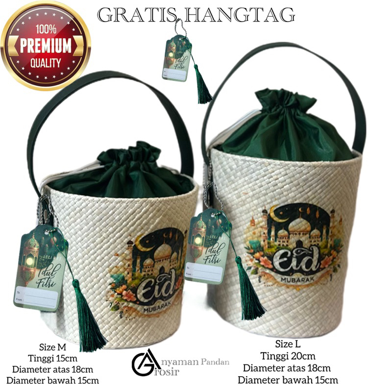 Jual Tas hampers EMBER PUTIH KAIN ARMY DECOUPAGE GRATIS HANGTAG tas ...