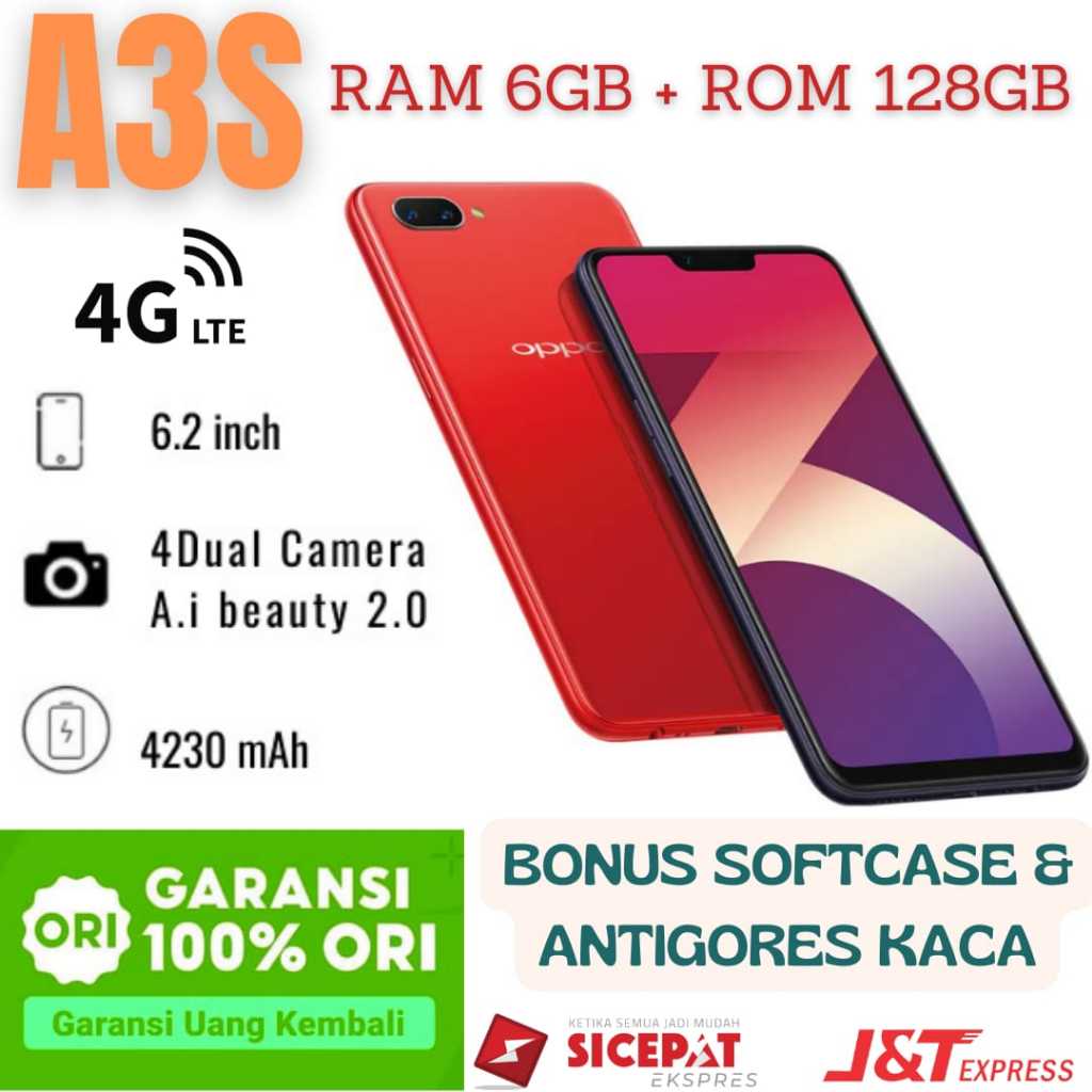 Jual Hp OPPO A3S RAM 6+128GB 4G LTE Garansi 1 Tahun Grosir | Shopee Indonesia