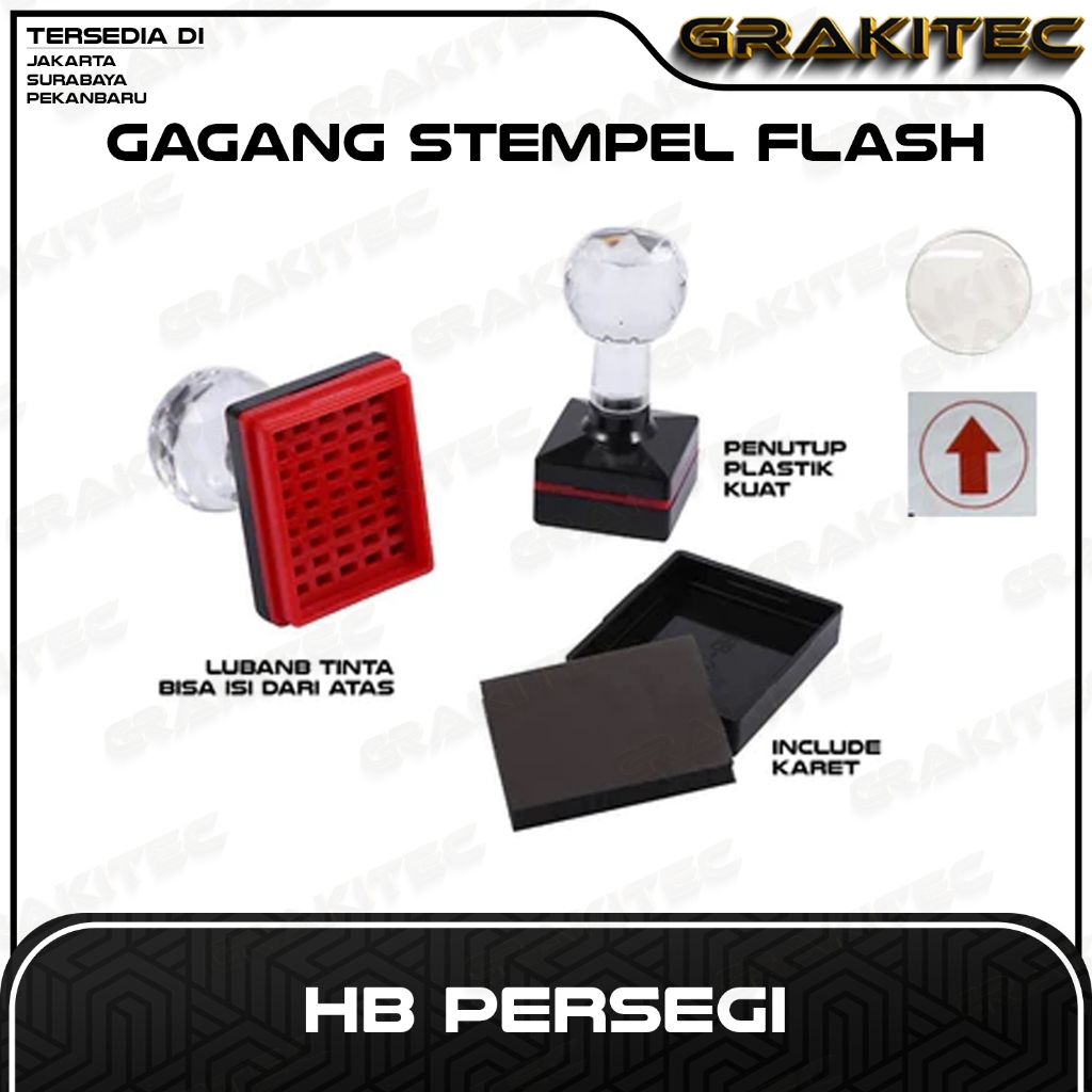 Jual Gagang Stempel Flash Akrelik Include Karet HB 40 42 Oval 35 Petak ...