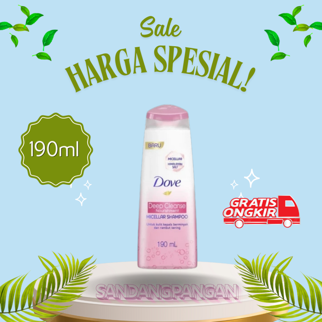Jual DOVE SHAMPOO MICELLAR DEEP CLEANSE 190 ML | Shopee Indonesia