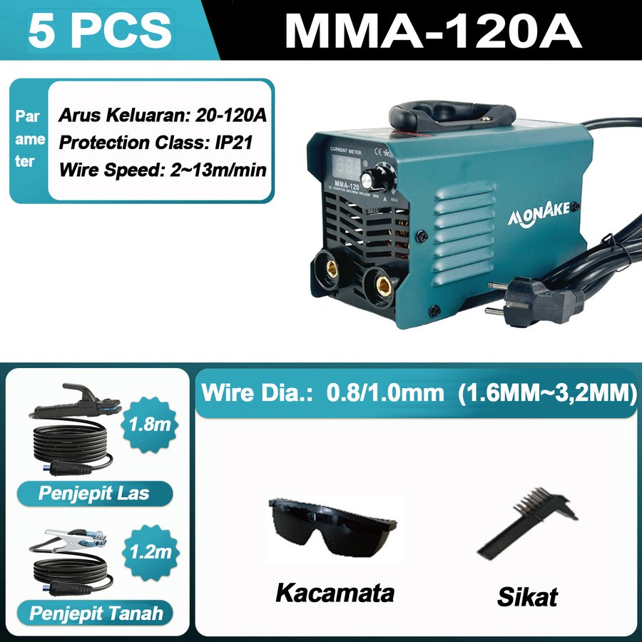 Jual Mesin Las Inverter Welding mesin las listrik 450 watt MMA 120A IGBT 450 watt mini Mesin ...