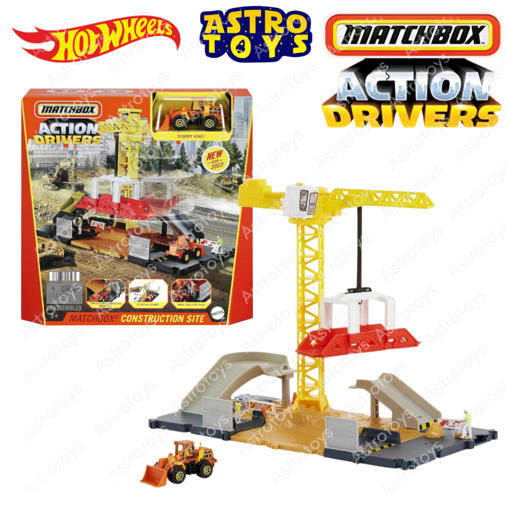 Jual Matchbox Action Drivers Track Set Construction Site Original GVY82 ...