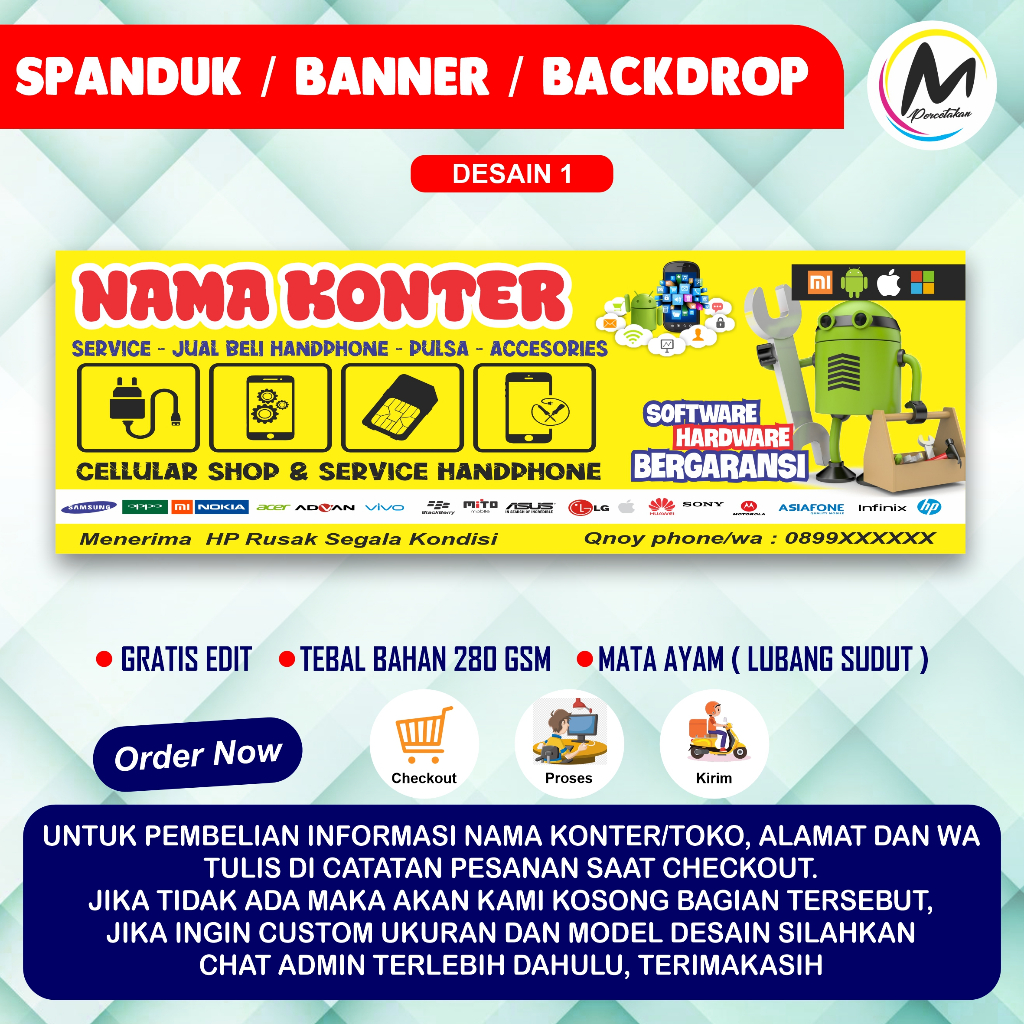 Jual Cetak Banner Konter / Spanduk Servis HP / Banner Servis | Shopee ...