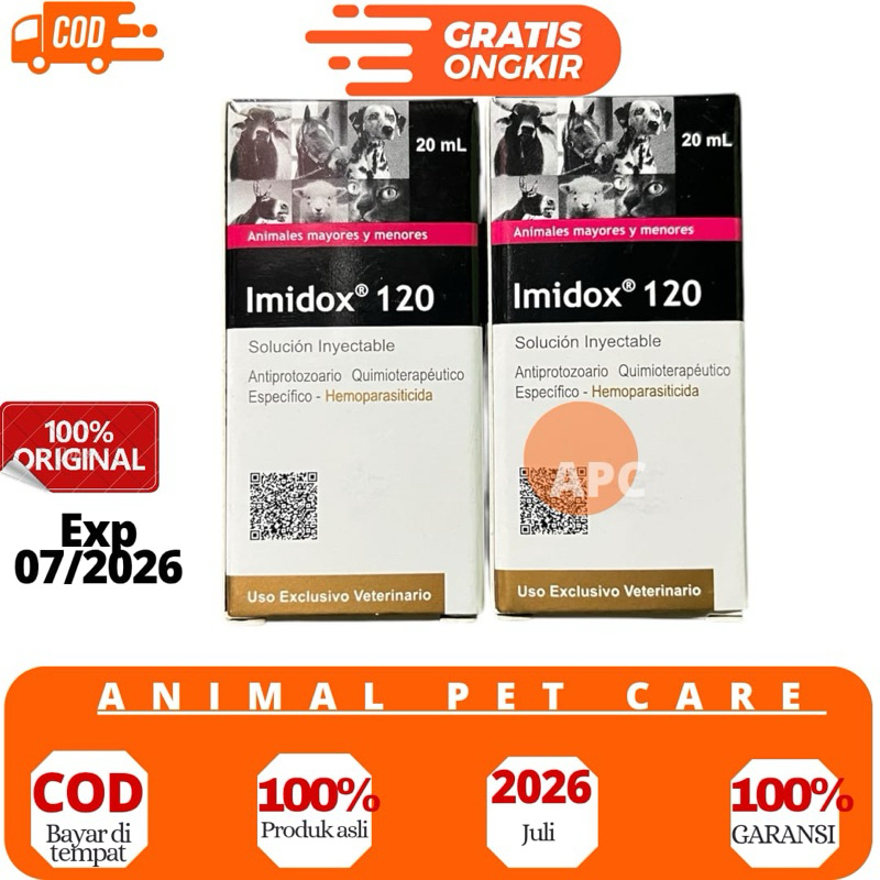 Jual IMIDOX 120 Obat hewan ANTIPROTOZOAL Hematicide Agent 20ml Anti ...
