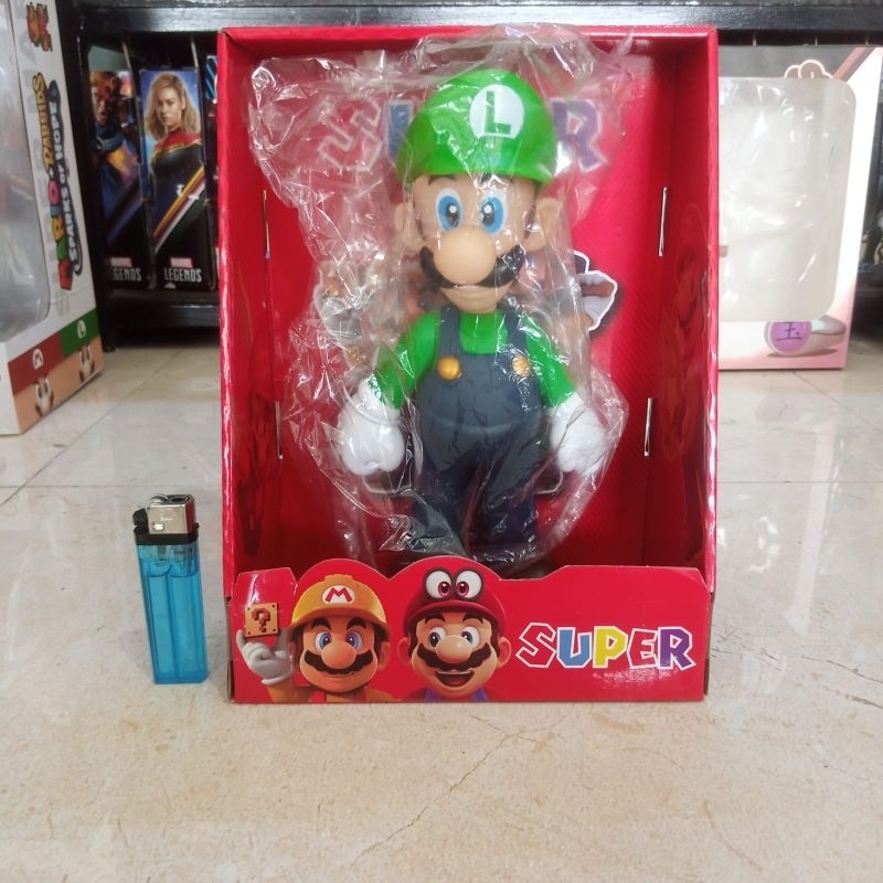 Jual vynil luigi super mario bros 22cm 22 cm besar big size not shf ...