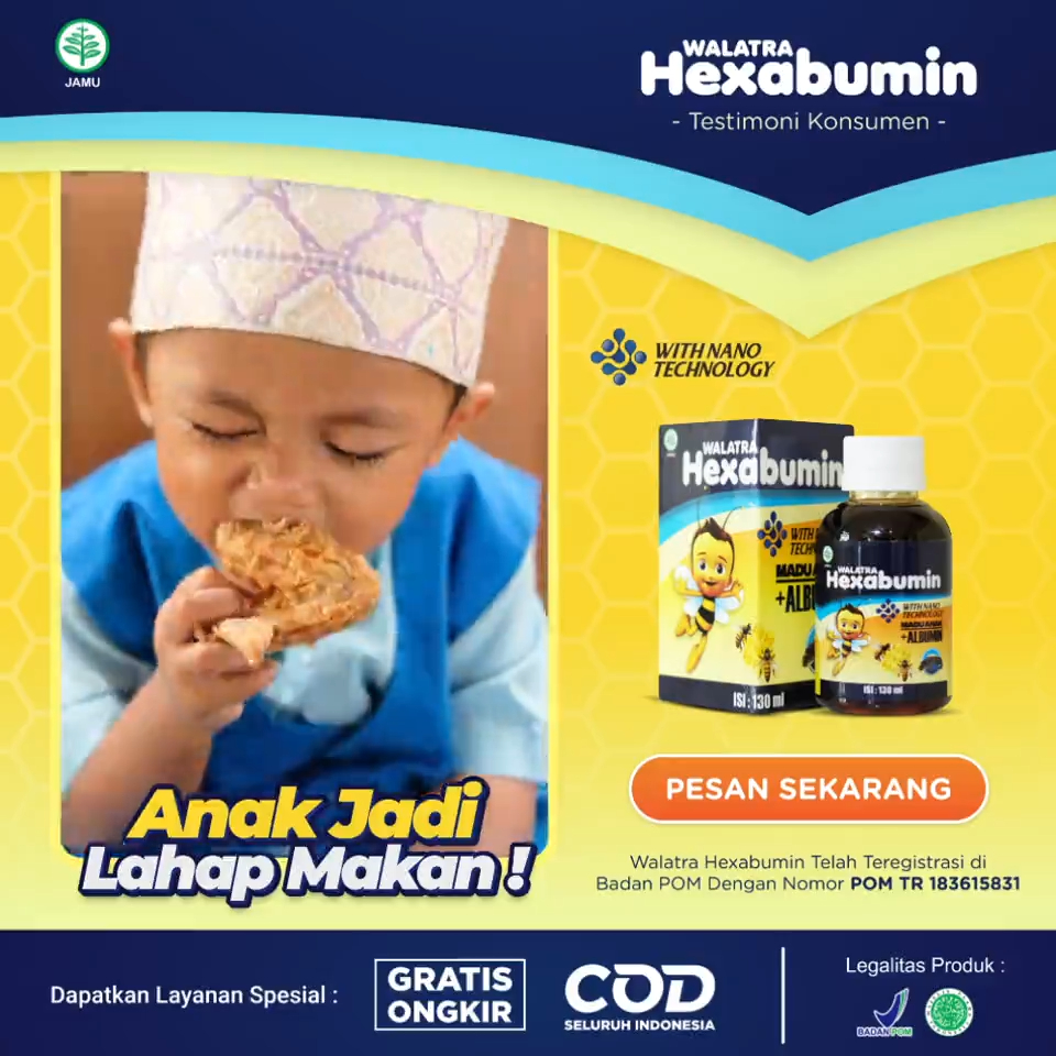 Jual Walatra Hexabumin 130ml Original Suplemen Tumbuh Kembang Anak ...