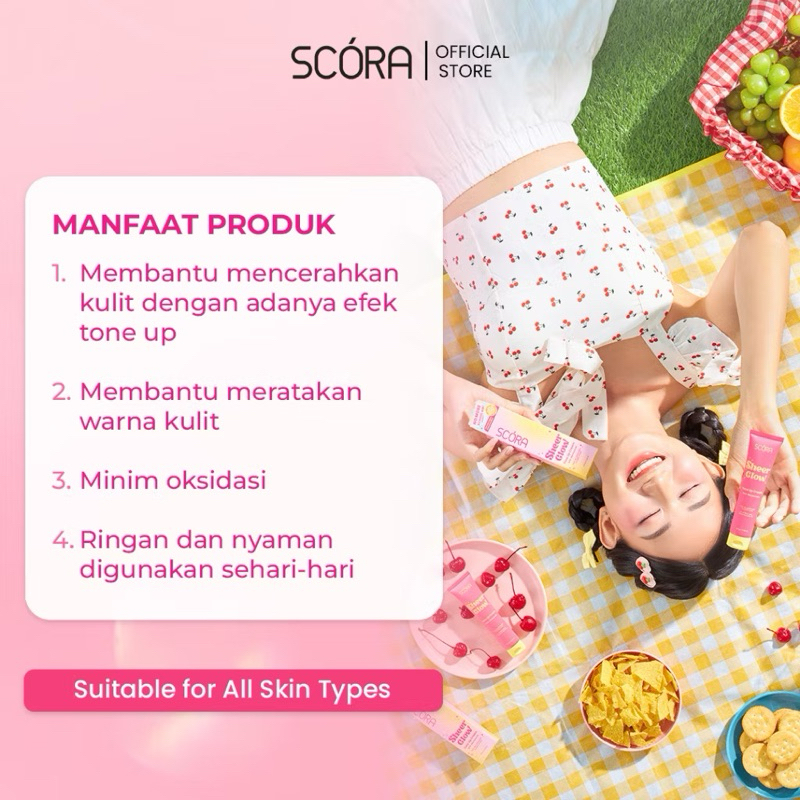Jual Scora Sheer Glow Tone Up Cream | Shopee Indonesia