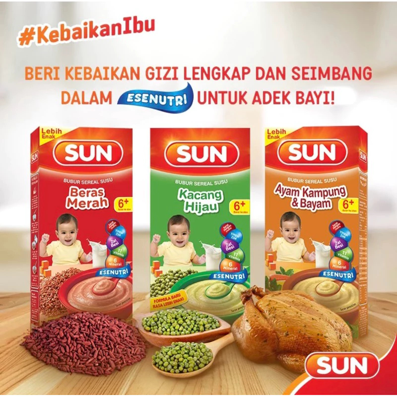Jual ARJUNA SUN - Bubur Cereal Susu MPASI 6 bulan+ KT 3 | Shopee Indonesia