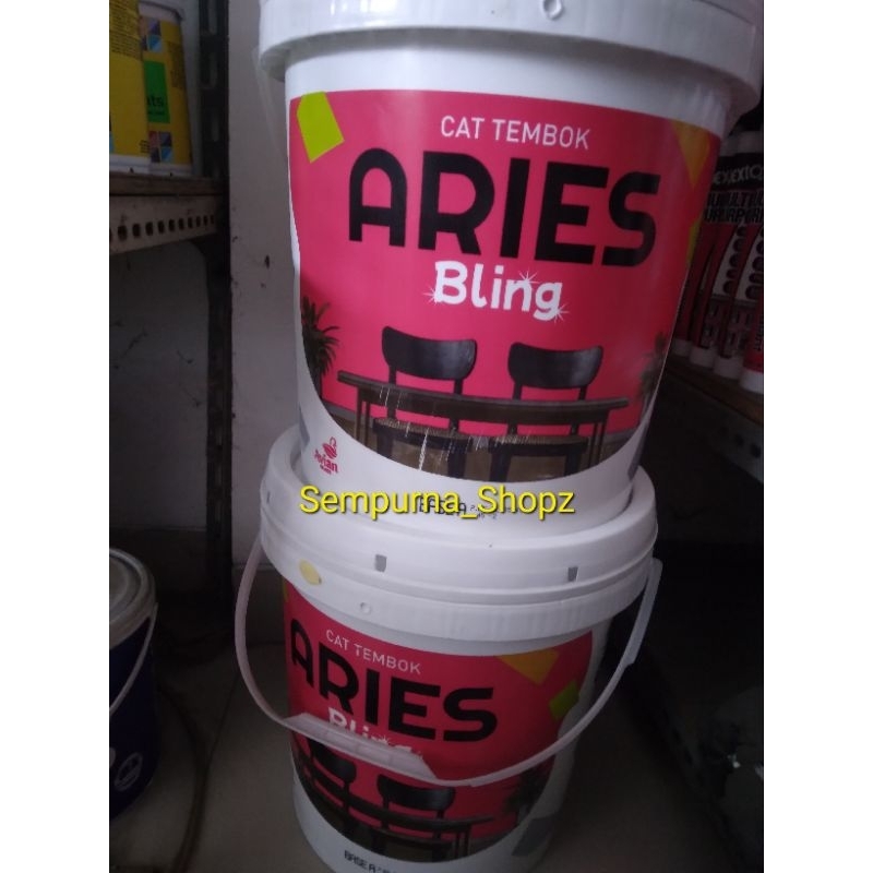 Jual Cat Aries bling 18 kg cat tembok plafon | Shopee Indonesia