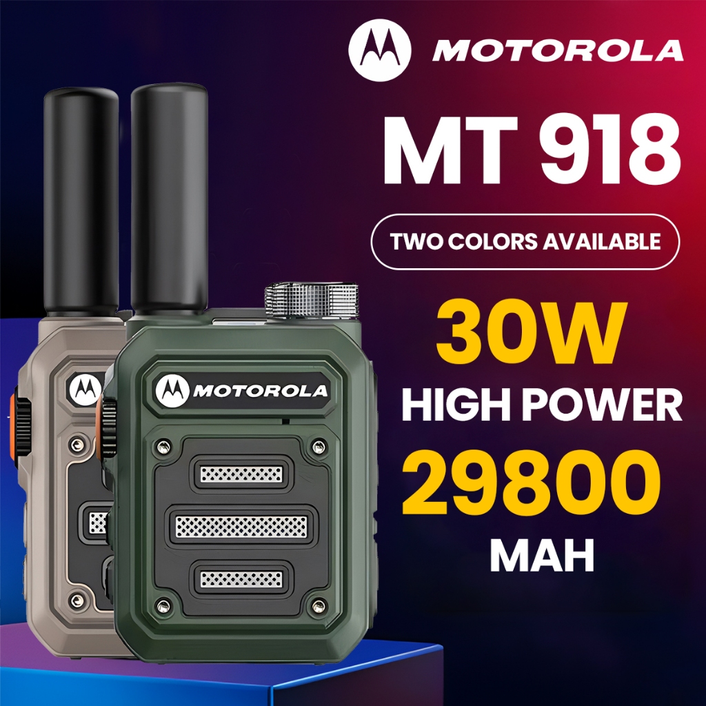 Jual HT Motorola MT918 10KM UHF Two Way Radio 29800mAh High Power ...