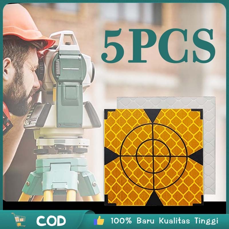 Jual 5pcs/set Survey Reflector Sheet 5x5cm Stiker Prisma Reflector ...