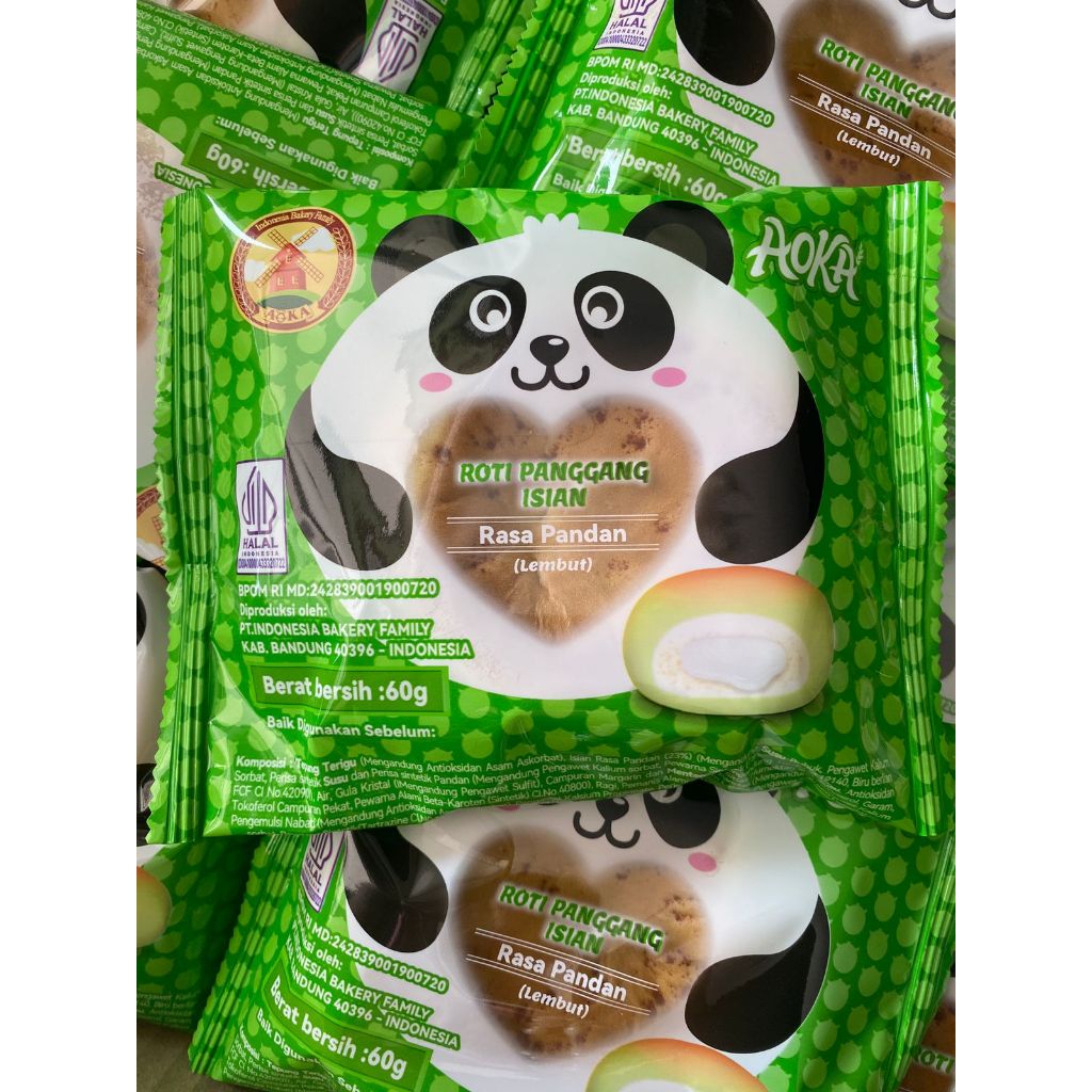 Jual 1 PCS ROTI PANDA AOKA ROTI PANGGANG ROTI GULUNG ROTI ISIAN ...