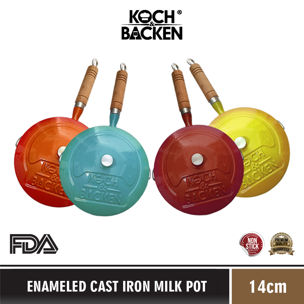 Jual KOCH&BACKEN Cast Iron Enameled Milk Pot 14cm- Panci Susu Panci ...