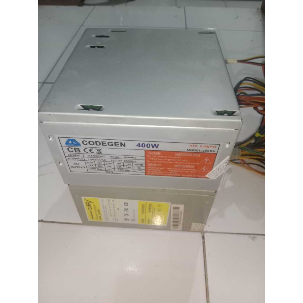 Jual PSU Standar - Codegen 400 Watt & SIMBADA SIM V SB 380W | Shopee ...
