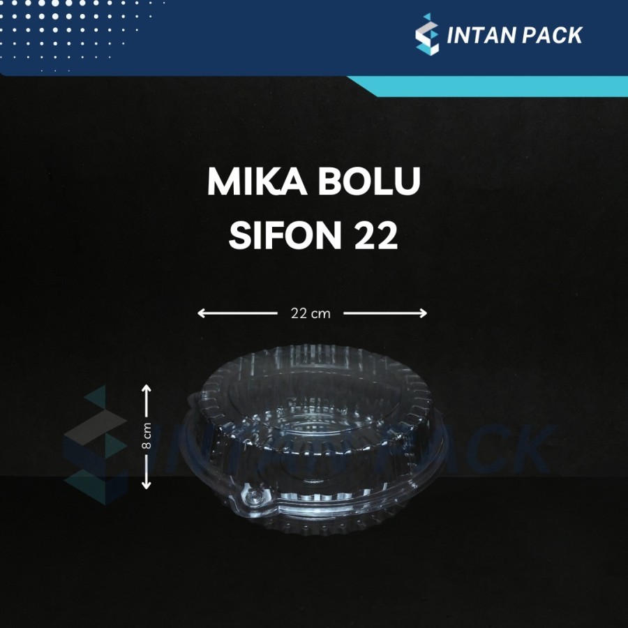 Jual Mika Box 22 cm Bulat Bolu Chiffon Cake Tebal (50 pcs) | Shopee ...