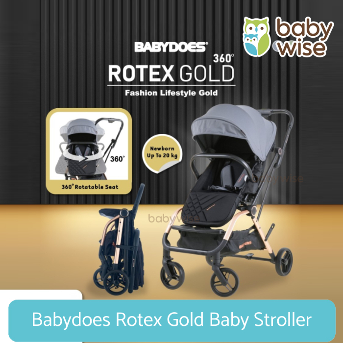 Jual Babydoes Rotex Gold Baby Stroller | Shopee Indonesia