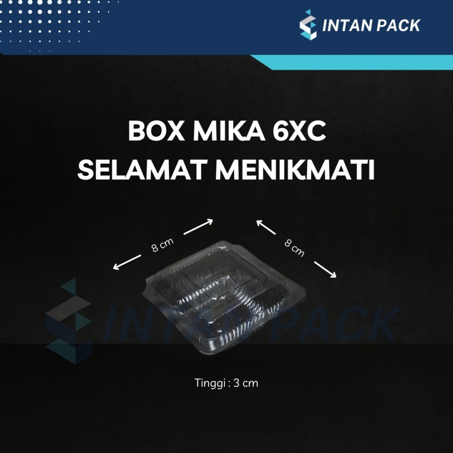 Jual Mika Box Tray 6X Box Kemasan Kue Jajanan Selamat Menikmati (100 ...