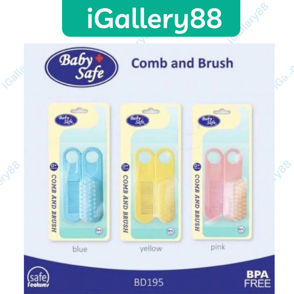 Jual Baby Safe Comb and Brush Set BD195 Sisir dan Sikat Rambut Bayi ...