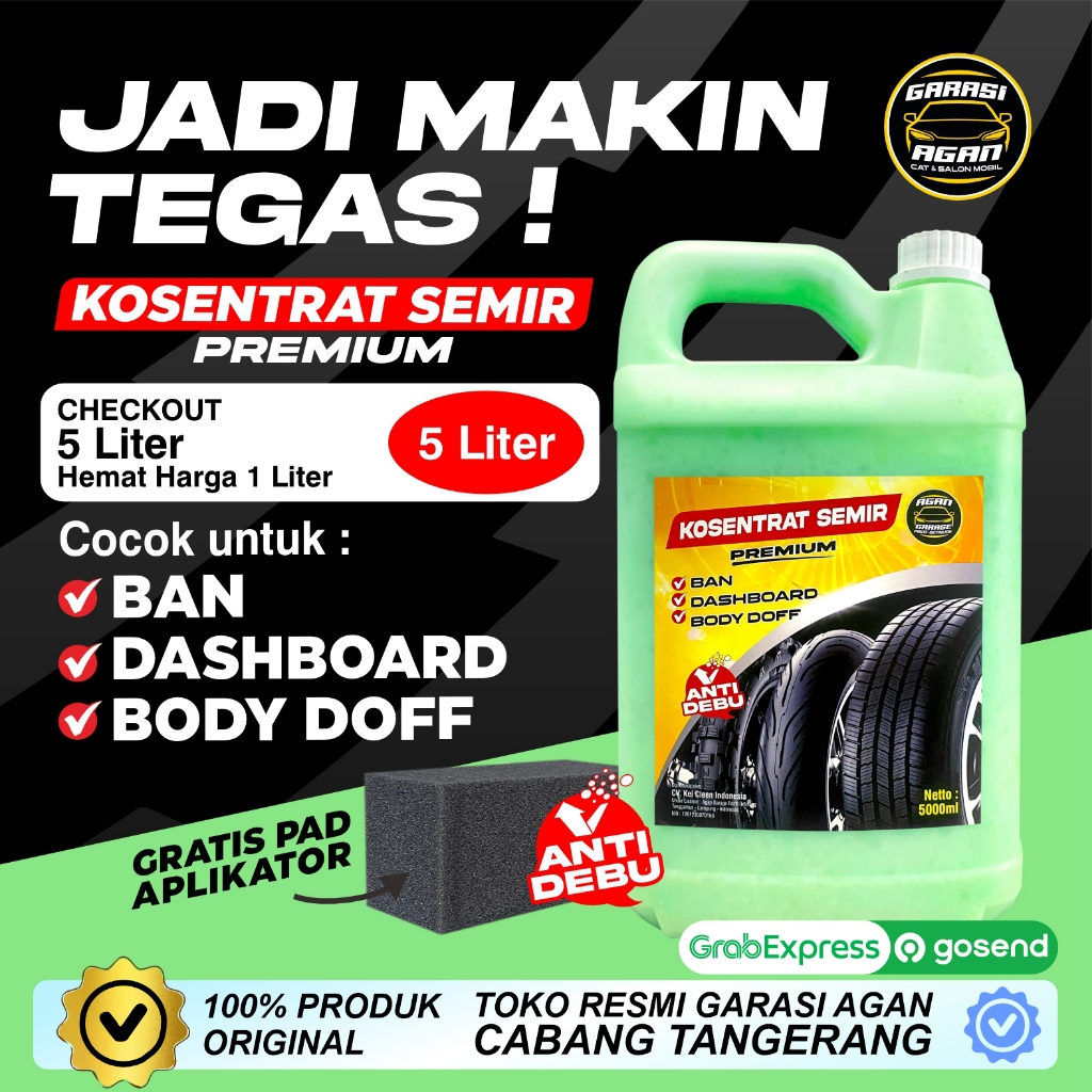 Jual KOSENTRAT SEMIR 5 Liter Original Semir Ban Semir Jok Semir ...