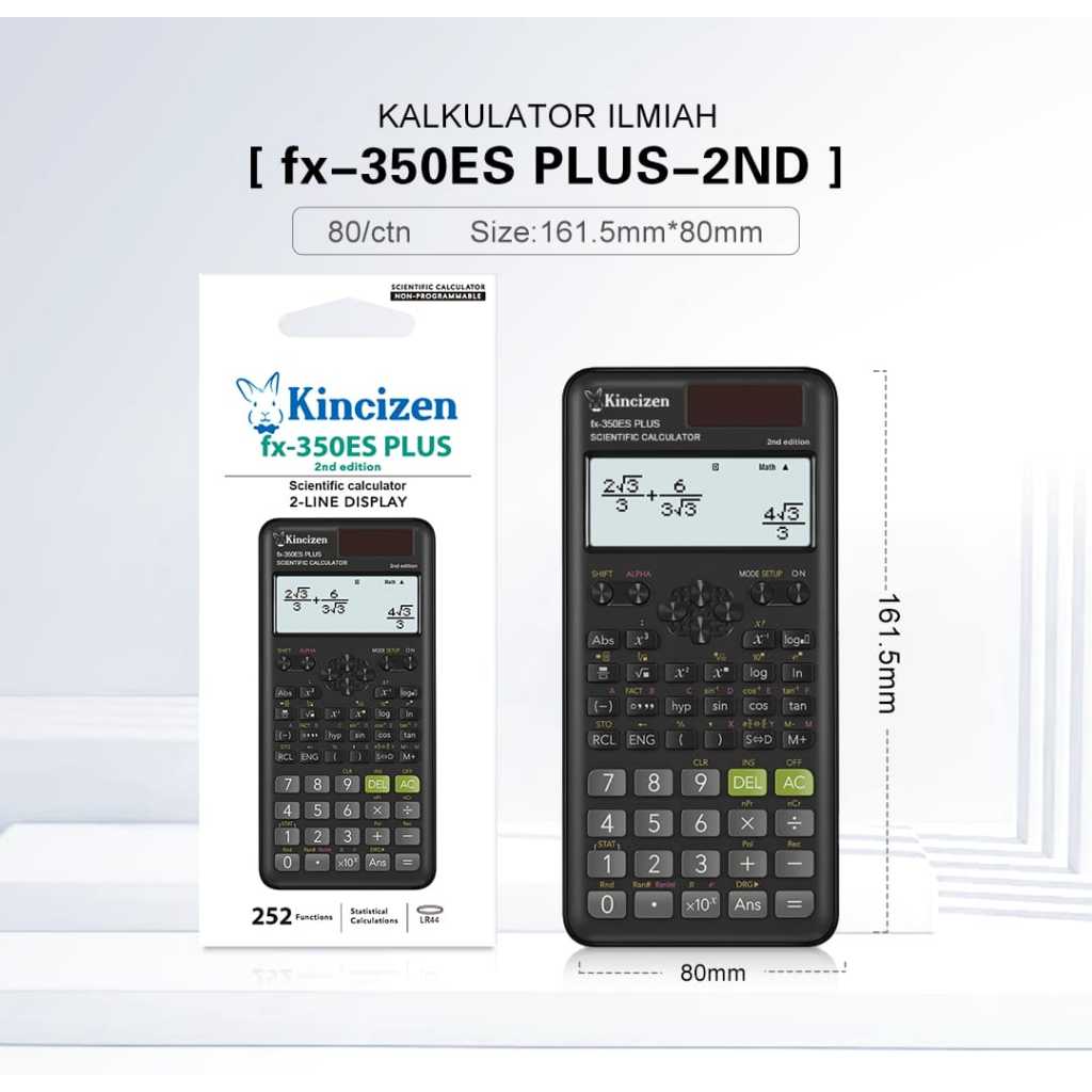 Jual Kincizen Kalkulator Scientific FX-350ES PLUS Komplit 252 functions ...