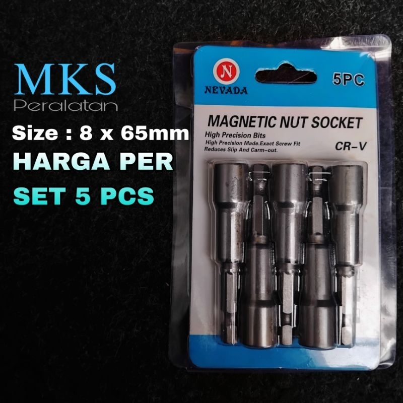 Jual NEVADA | Mata Bor Baut Roofing 8 x 65mm Set 5 Pcs | Magnetic ...