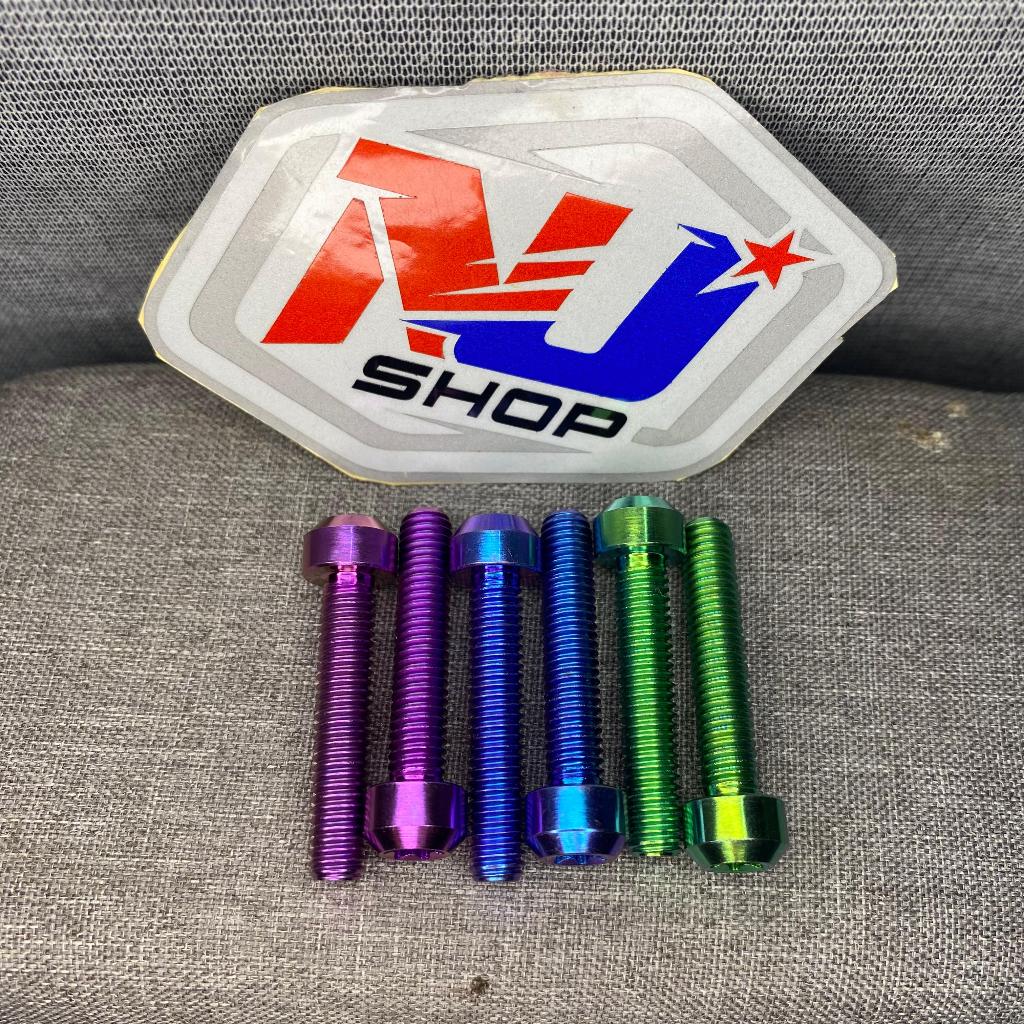 Jual Baut Titanium GR5 M6 x 30 drat 10 panjang 3 cm Original P titanium ...