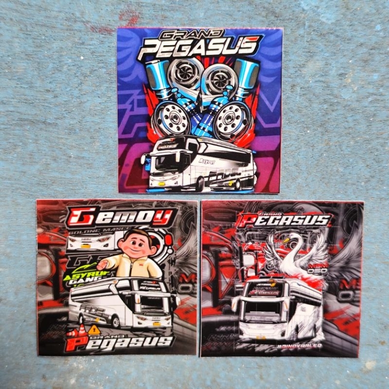 Jual Stiker bus msm Asyrof PEGASUS isi 3 stiker | Shopee Indonesia
