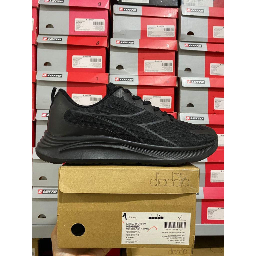 Jual Diadora Keane Mono Black Men Shoes Original | Shopee Indonesia