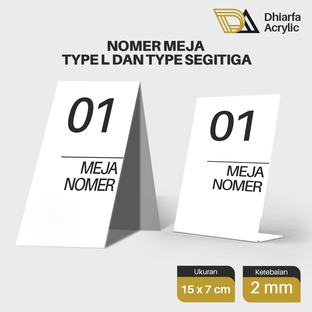 Jual NOMOR MEJA AKRILIK /NOMOR MEJA CAFE ACRYLIC/NOMOR MEJA CUSTOM ...