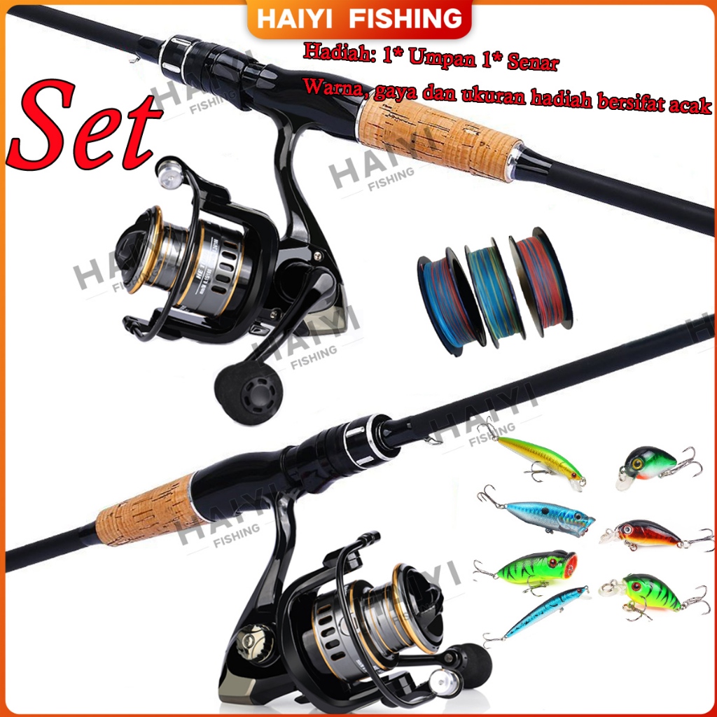 Jual HAIYI FISHING Pancing 1 Set Reel Pancing Lengkap Kuat Tongkat Pancing Keras Untuk Laut ...