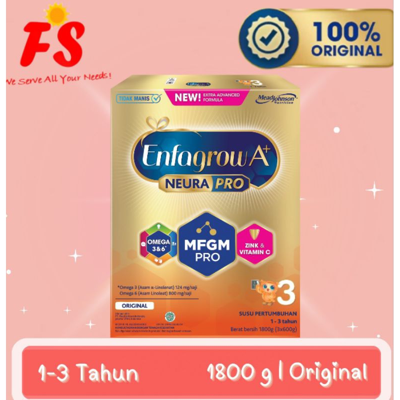 Jual Enfagrow A+3 1800g ORIGINAL & VANILLA (EXP 2026) | Shopee Indonesia