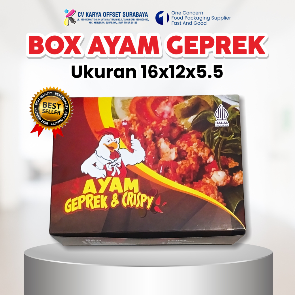 Jual Box Ayam Geprek isi 50 pcs | Dus Ayam Geprek /Kotak Ayam Geprek ...