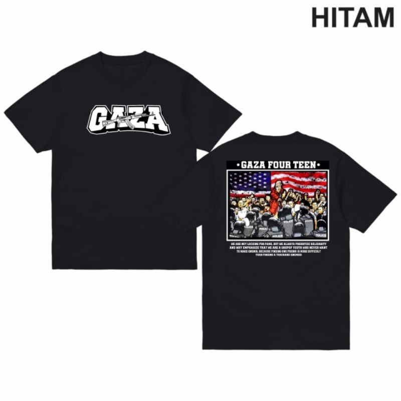 Jual Kaos Gaza zmn ZNM14 Premium | Shopee Indonesia