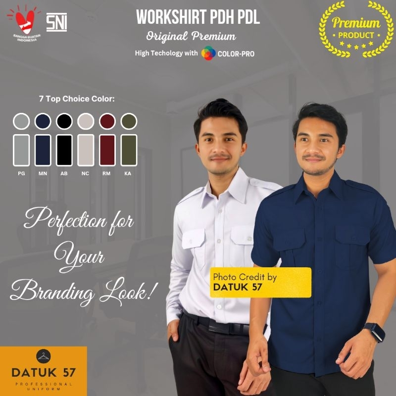 Jual Original Premium by Datuk 57 : Seragam Kemeja Atasan Pria Top ...