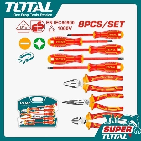 Jual TOTAL TOOLS 8 Pcs Insulated Hand Tools Set/Set Perkakas Tangan ...