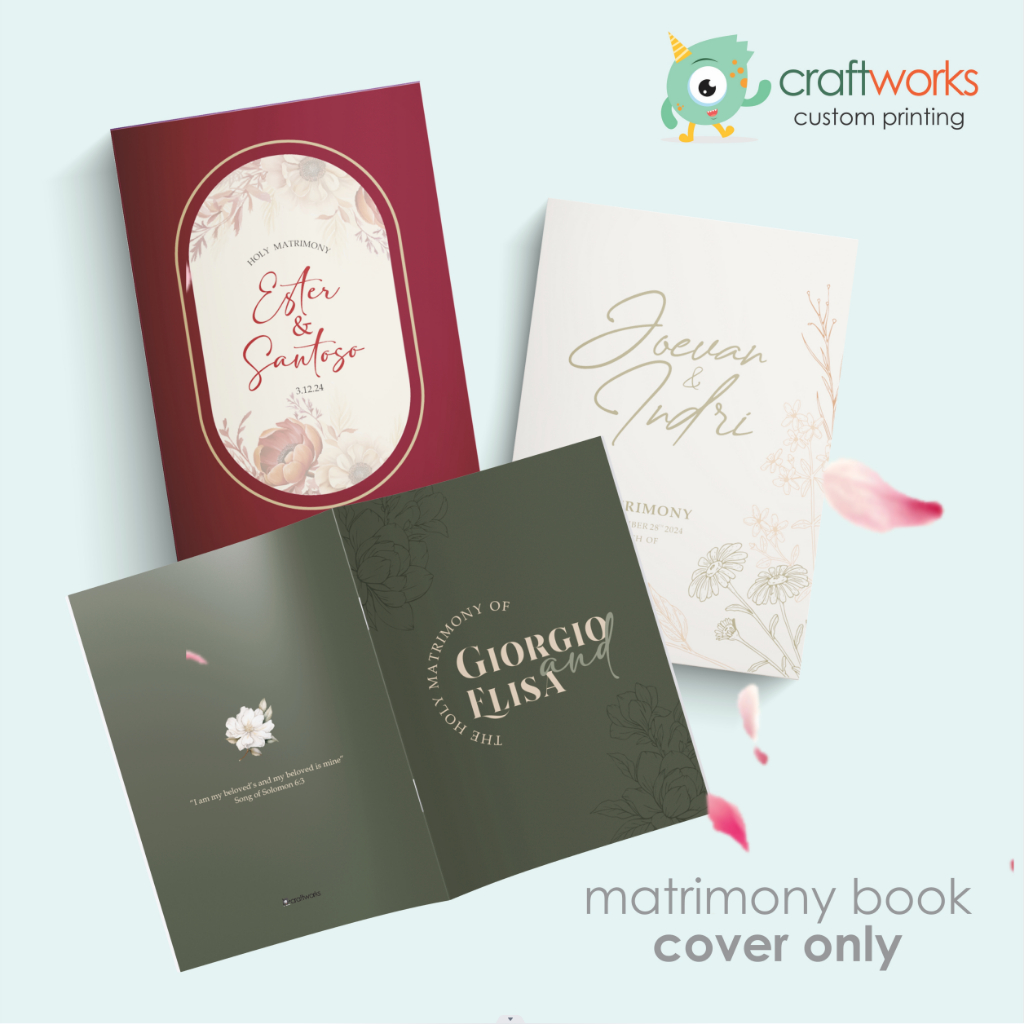 Jual CUSTOM COVER BUKU PEMBERKATAN A5 | CETAK COVER HOLY MATRIMONY BOOK ...
