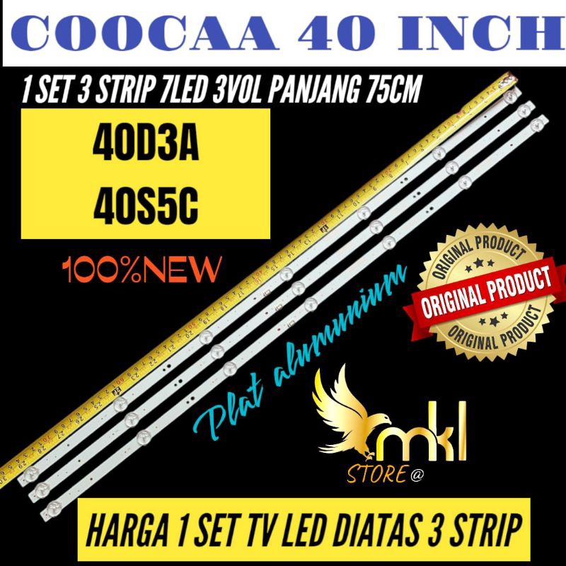 Jual BACKLIGHT TV LED COOCAA 40 INCH 40D3A-40S5C BACKLIGHT TV COOCAA 40 ...